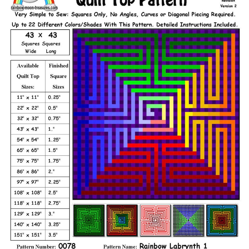 Labyrinth Quilt Pattern - Etsy