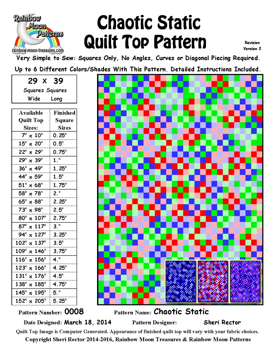 0008 Chaotic Static Quilt Pattern - Etsy