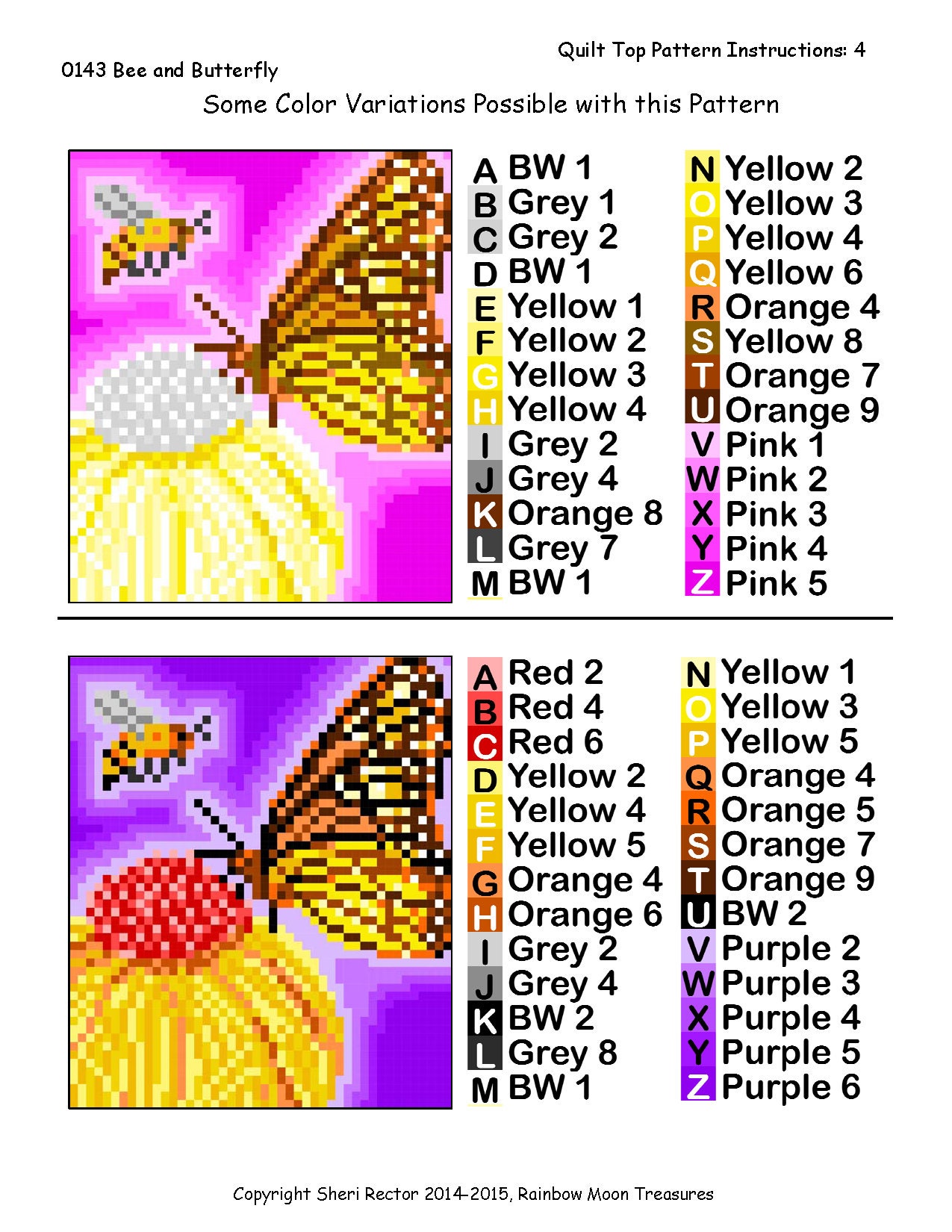 0143 Bee and Butterfly Quilt Pattern - Etsy