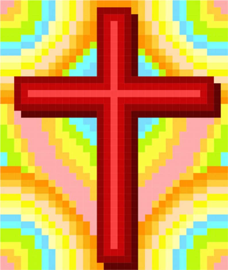 0116 Simple Cross With Ripples Quilt Pattern - Etsy