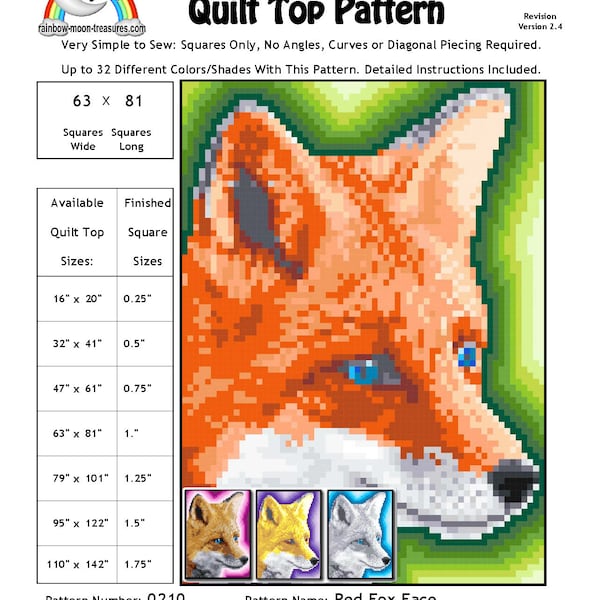 Fox Quilt Pattern - Etsy