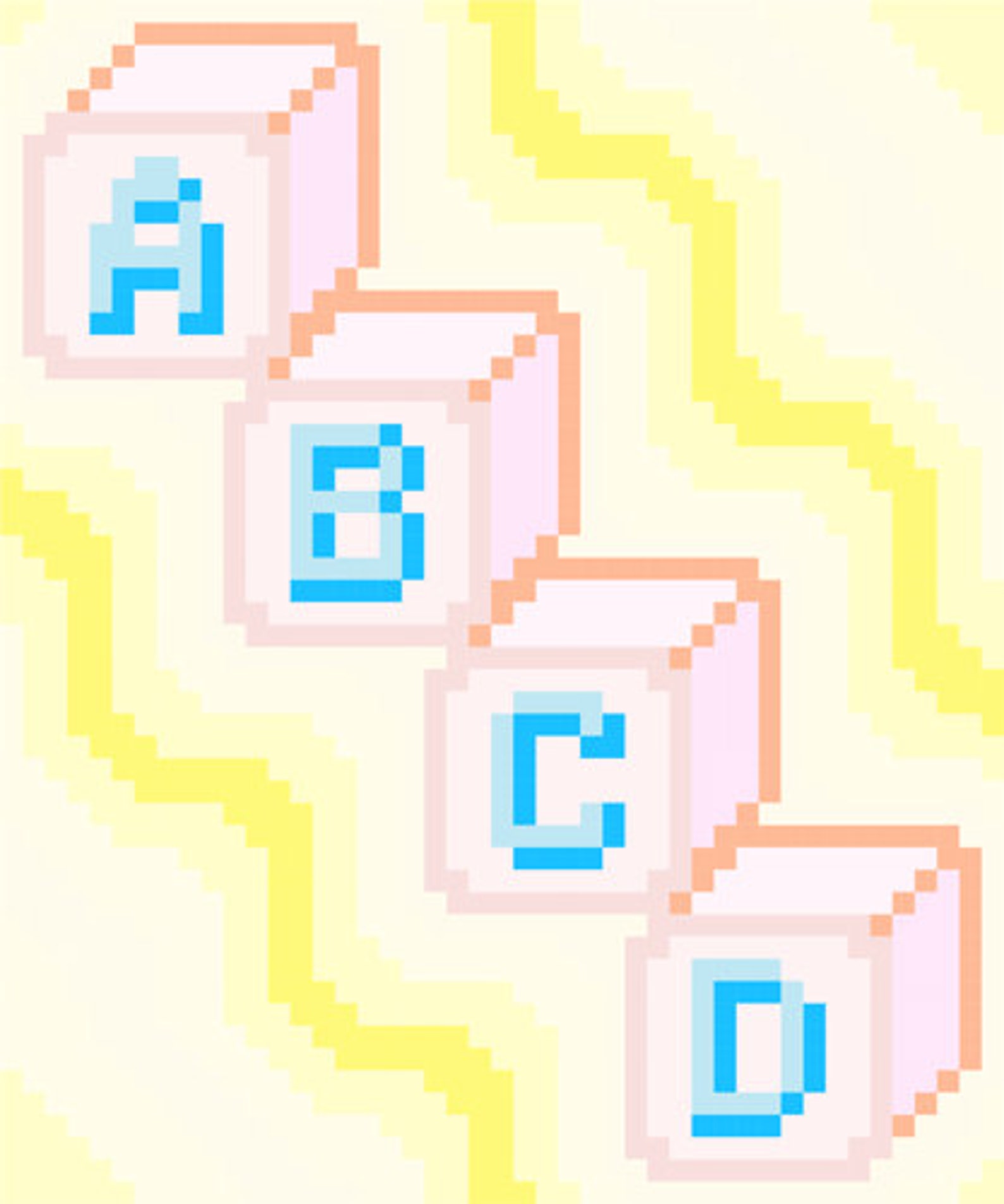 0172 Baby Blocks ABCD Quilt Pattern - Etsy