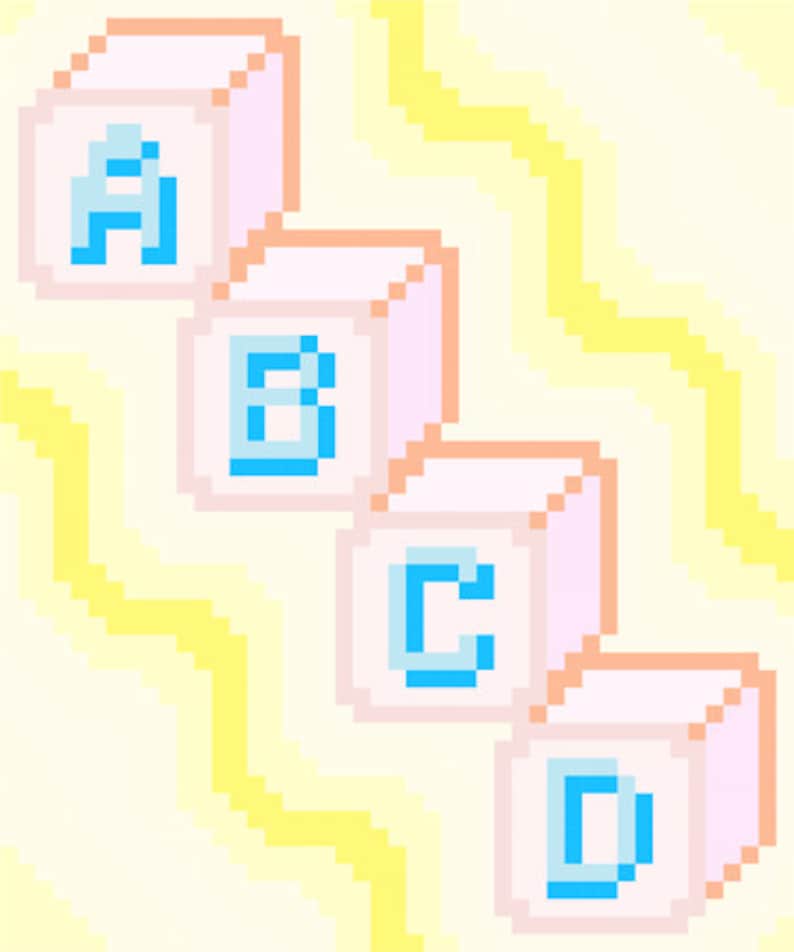 0172 Baby Blocks ABCD Quilt Pattern - Etsy
