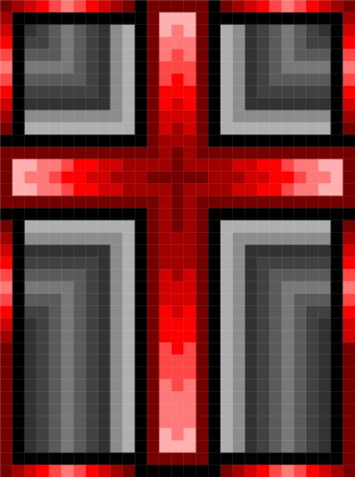 0041 Bordered 3D Cross Quilt Pattern - Etsy