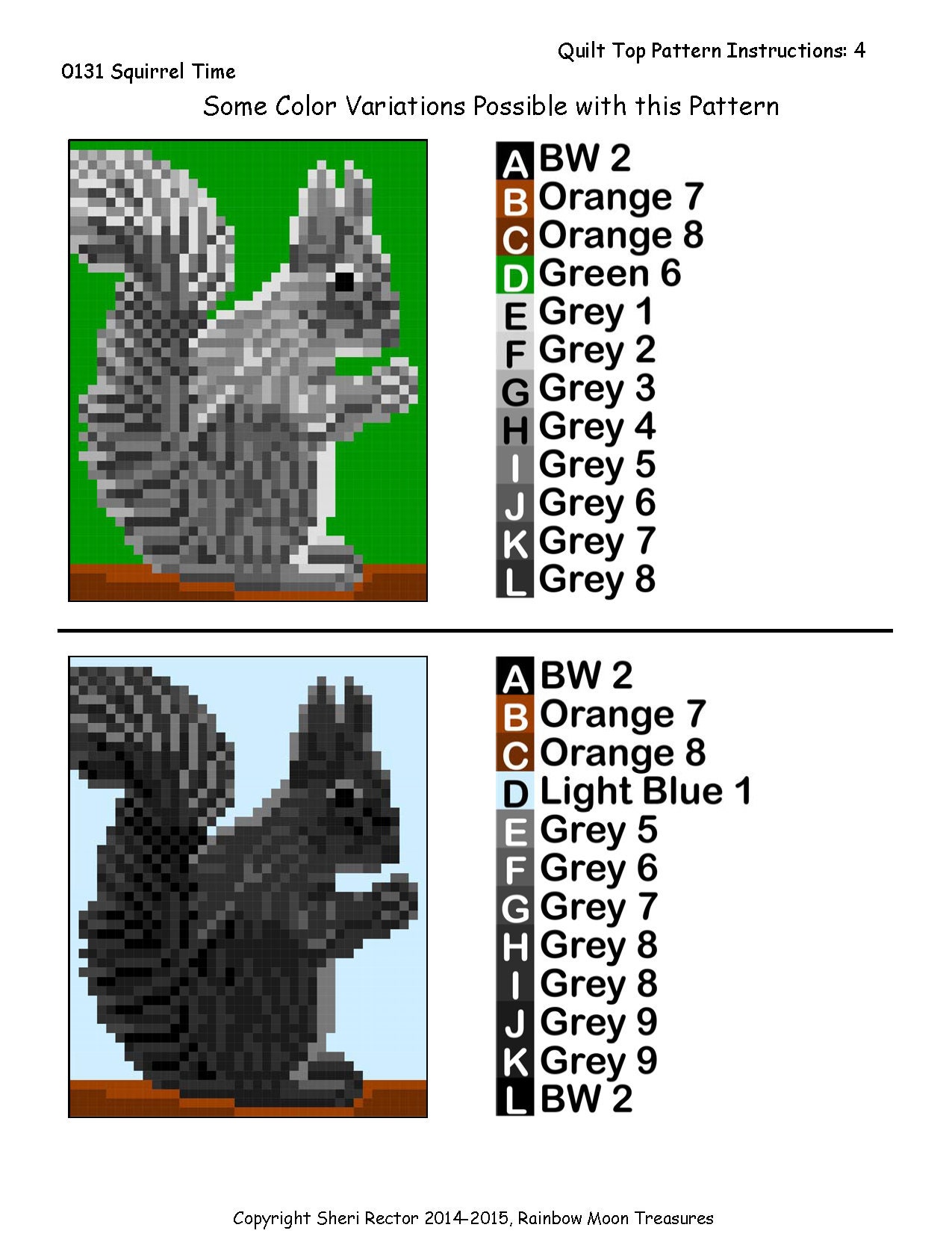 0131 Squirrel Time Quilt Pattern - Etsy