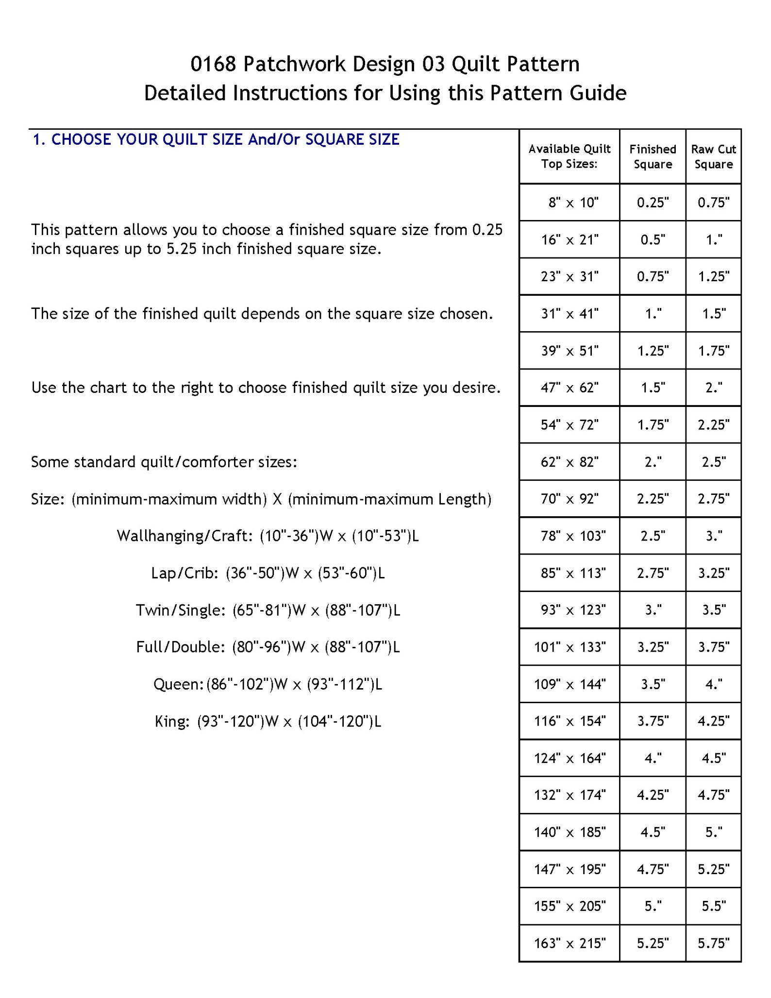 0168 Patchwork Design 03 Quilt Pattern - Etsy
