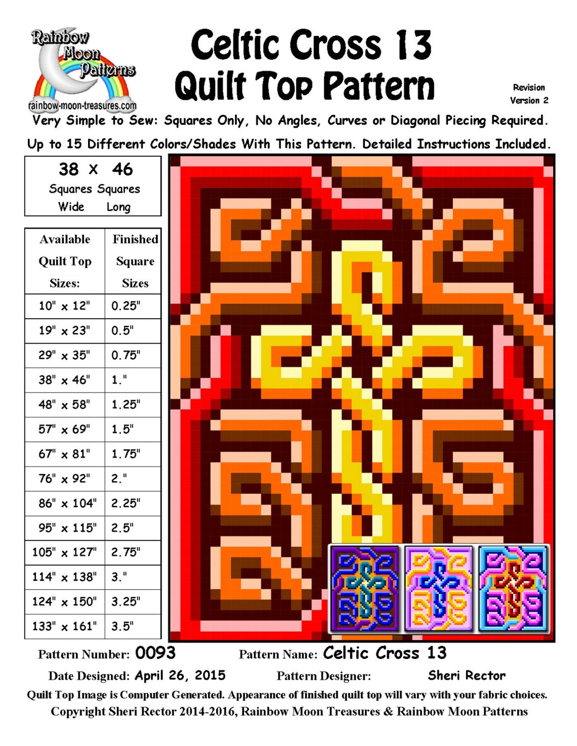 0093 Celtic Cross 13 Quilt Pattern - Etsy