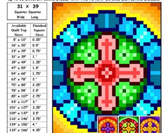 Stained Glass Cross Quilt Pattern - Etsy