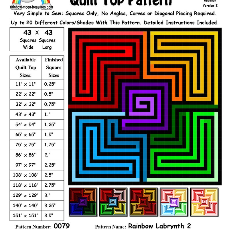 Labyrinth Quilt Pattern - Etsy