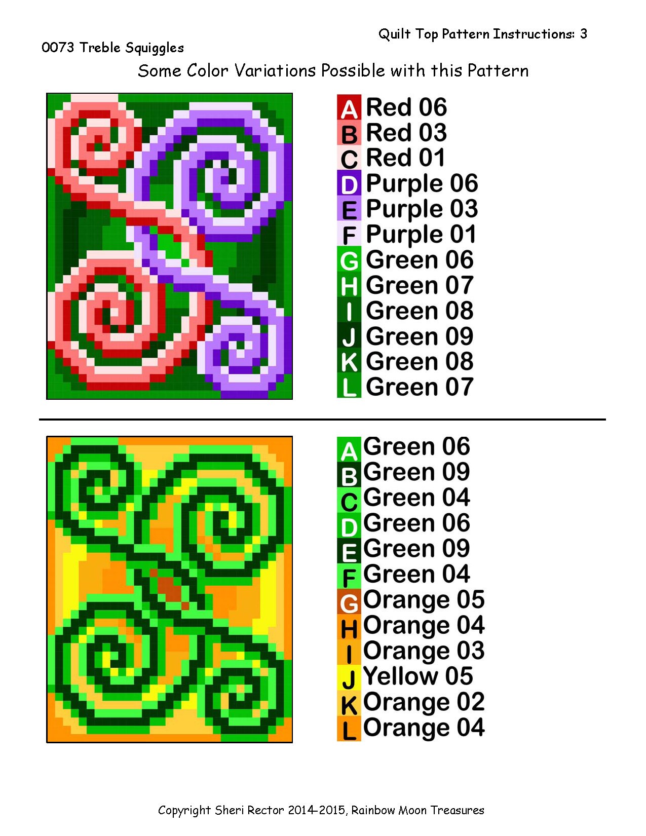 0073 Treble Squiggles Quilt Pattern - Etsy