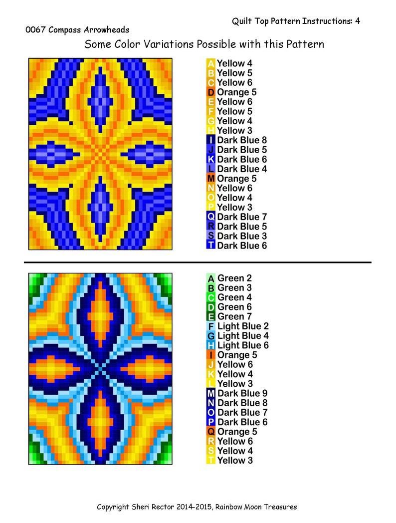 0067 Compass Arrowheads Quilt Pattern - Etsy