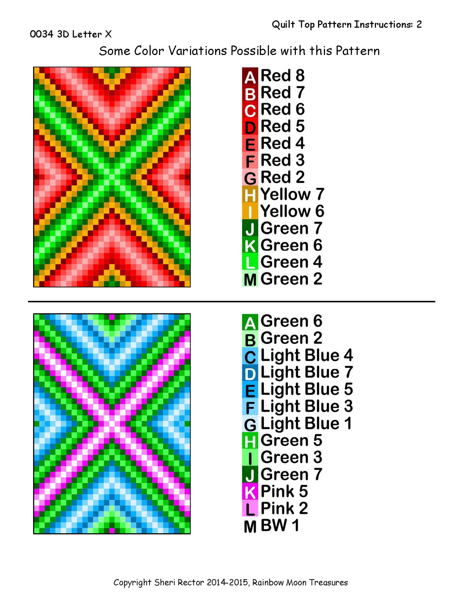 0034 3D Letter X Quilt Pattern - Etsy