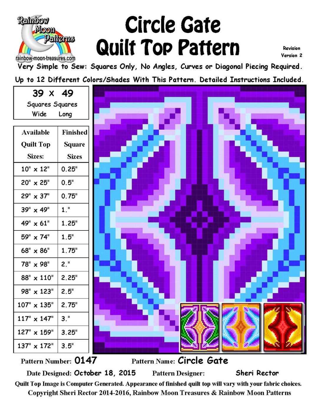 0147 Circle Gate Quilt Pattern - Etsy