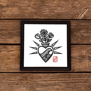5 Sacred Heart Milagro Corazon Nature Adventure Block - Etsy