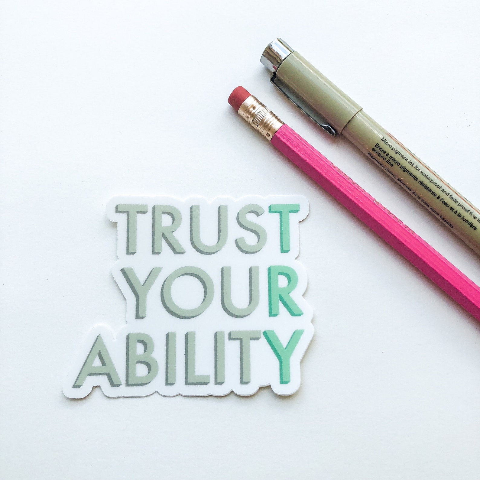 3 Trust Your Ability TRY Motivational Sticker Vinyl - Etsy