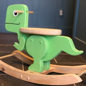 Dinosaur Rocker Wooden Rocking Horse for Toddler Rocker Ride on Toy ...