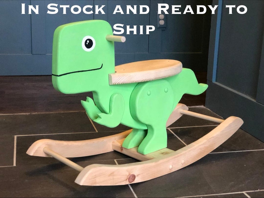 Dinosaur Rocker Wooden Rocking Horse for Toddler Rocker Ride on Toy ...