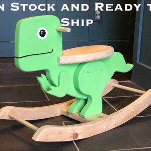 Dinosaur Rocker Wooden Rocking Horse for Toddler Rocker Ride on Toy ...