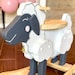 Sheep Rocker Wooden Rocking Horse for Toddler Rocker Ride on Toy Sheep ...