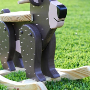 Bear Rocker Wooden Rocking Horse for Toddler Rocker Ride on Toy Bear ...