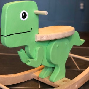 Dinosaur Rocker Wooden Rocking Horse for Toddler Rocker Ride on Toy ...