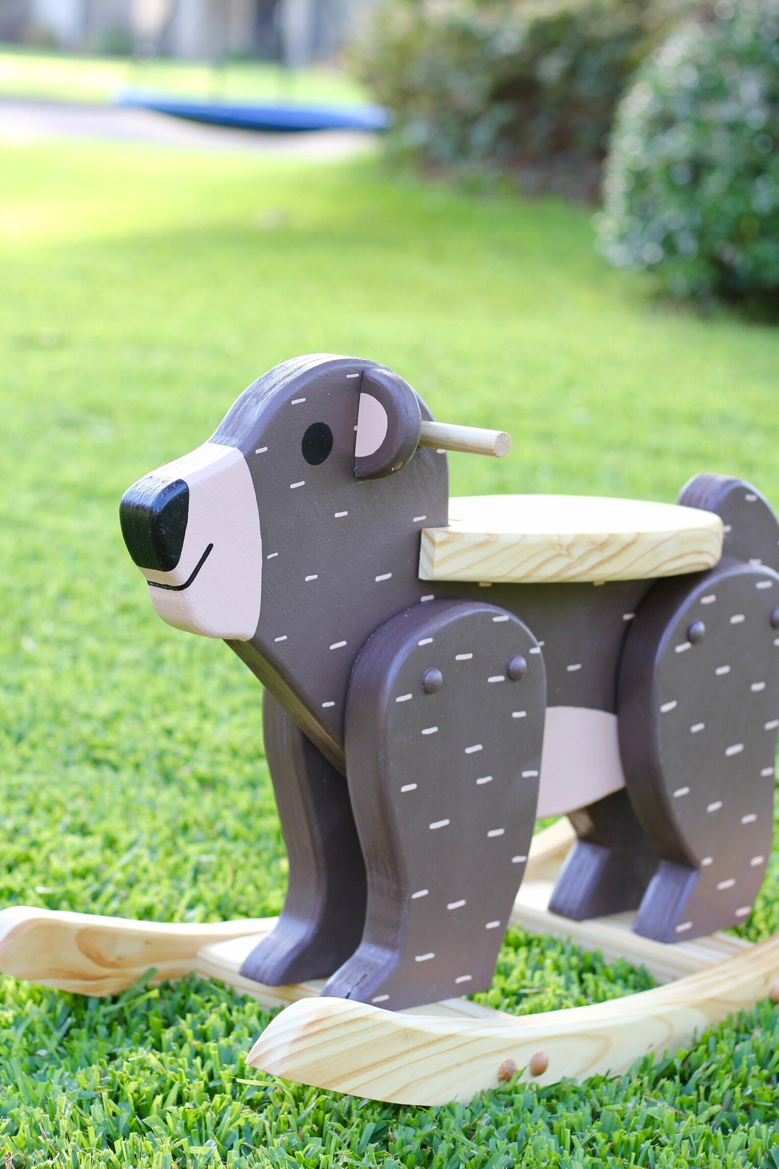 Bear Childrens Rocker Handmade Wood Rocker Baby Shower - Etsy