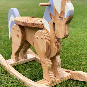 Wooden Rocking Horse for Toddler Rocker Ride on Toy Baby Shower Gift ...
