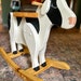 Cow Rocker Wooden Rocking Horse for Toddler Rocker Ride on Toy Baby ...