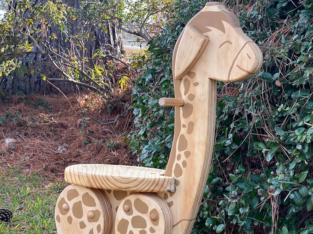 Giraffe Rocker Wooden Rocking Horse for Toddler Rocker Ride on Toy Baby ...