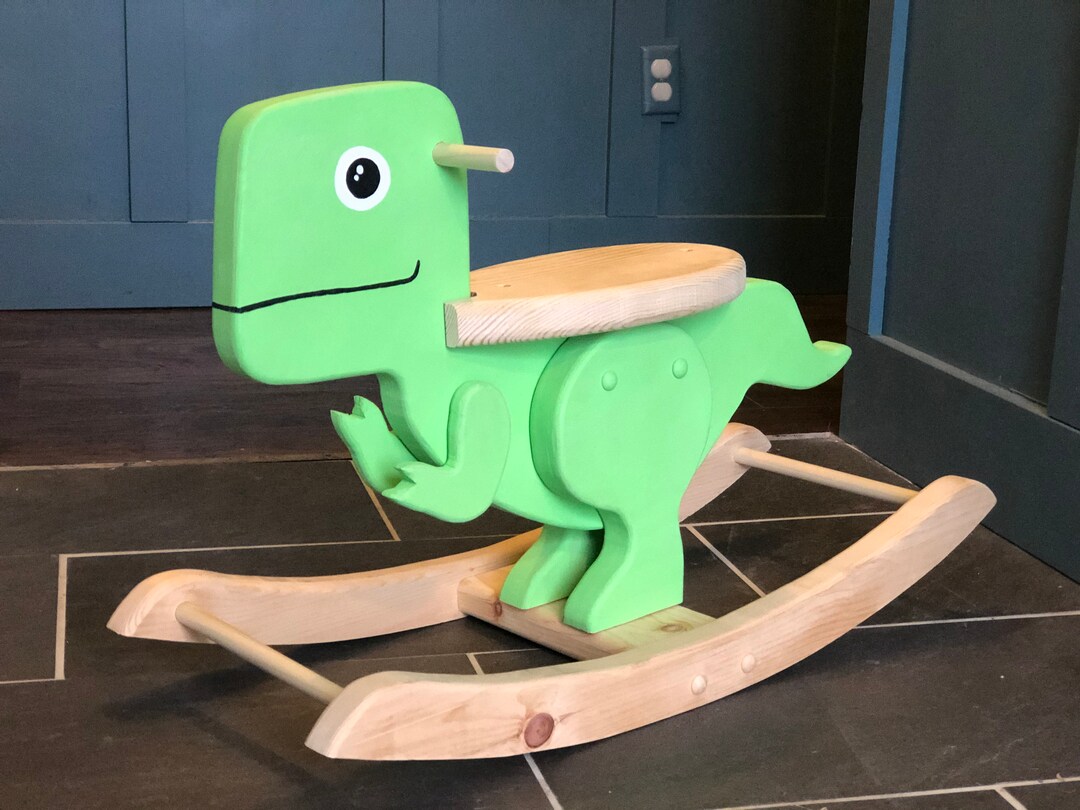 Dinosaur Rocker Wooden Rocking Horse for Toddler Rocker Ride on Toy ...