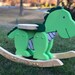 Pink Flamingo Rocker Wooden Rocking Horse for Toddler Rocker Ride on ...
