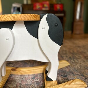 Cow Rocker Wooden Rocking Horse for Toddler Rocker Ride on Toy Baby ...