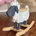 Sheep Rocker Wooden Rocking Horse for Toddler Rocker Ride on Toy Sheep ...