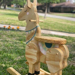 Llama Rocker Wooden Rocking Horse for Toddler Rocker Ride on Toy Llama ...