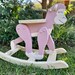 Bear Rocker Wooden Rocking Horse for Toddler Rocker Ride on Toy Bear ...