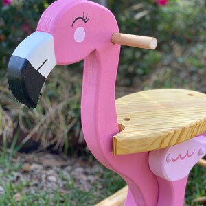 Pink Flamingo Rocker Wooden Rocking Horse for Toddler Rocker Ride on ...