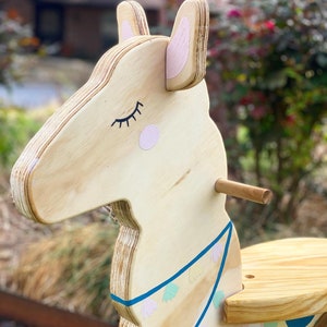 Llama Rocker Wooden Rocking Horse for Toddler Rocker Ride on Toy Llama ...