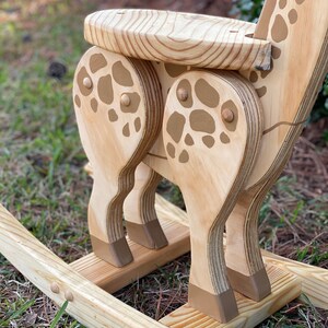 Giraffe Rocker Wooden Rocking Horse for Toddler Rocker Ride on Toy Baby ...