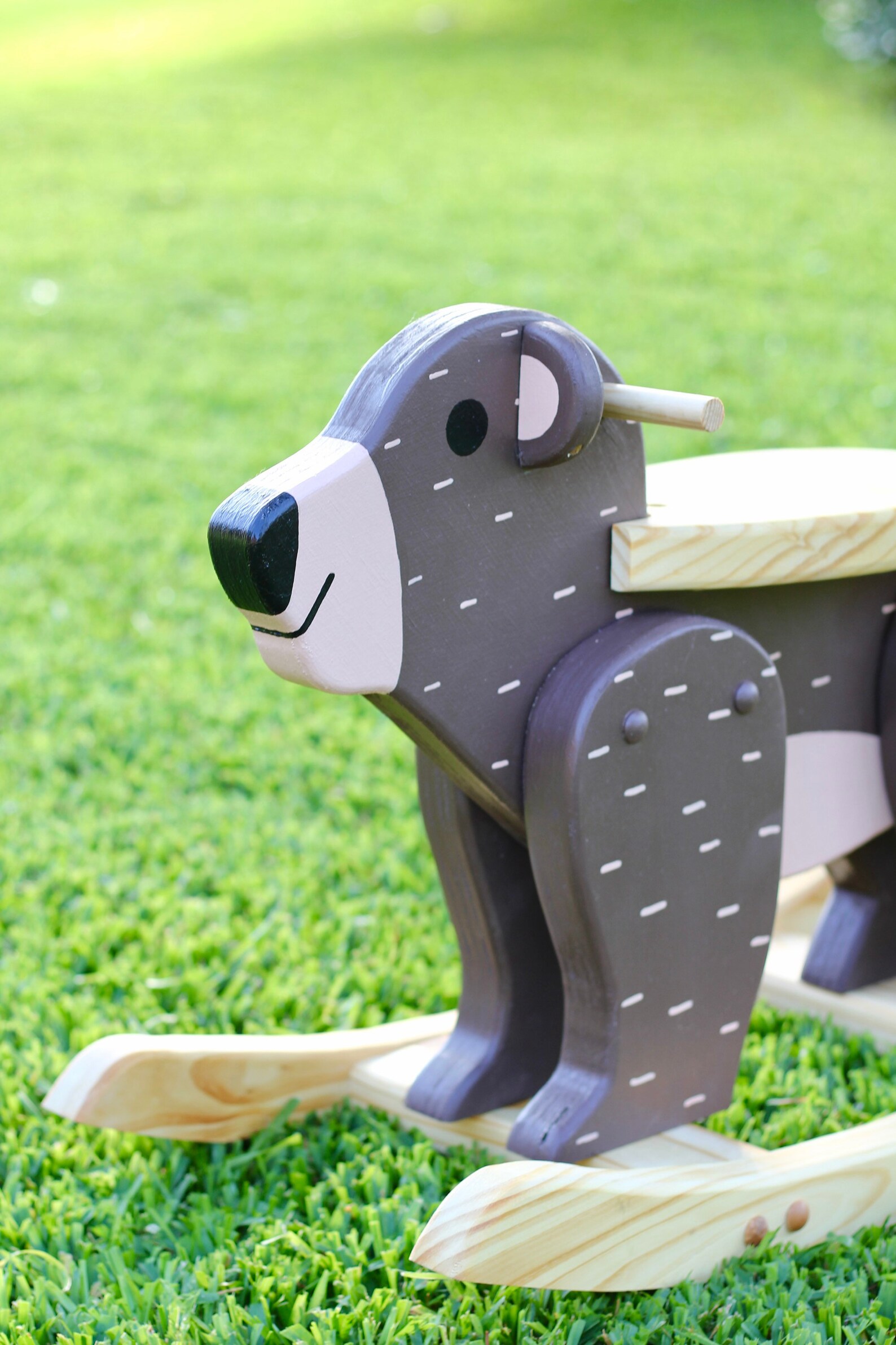 Bear Childrens Rocker Handmade Wood Rocker Baby Shower - Etsy