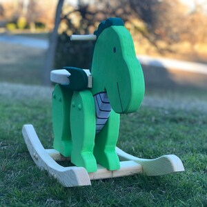 Dragon Rocker Wooden Rocking Horse for Toddler Rocker Ride on Toy Baby ...