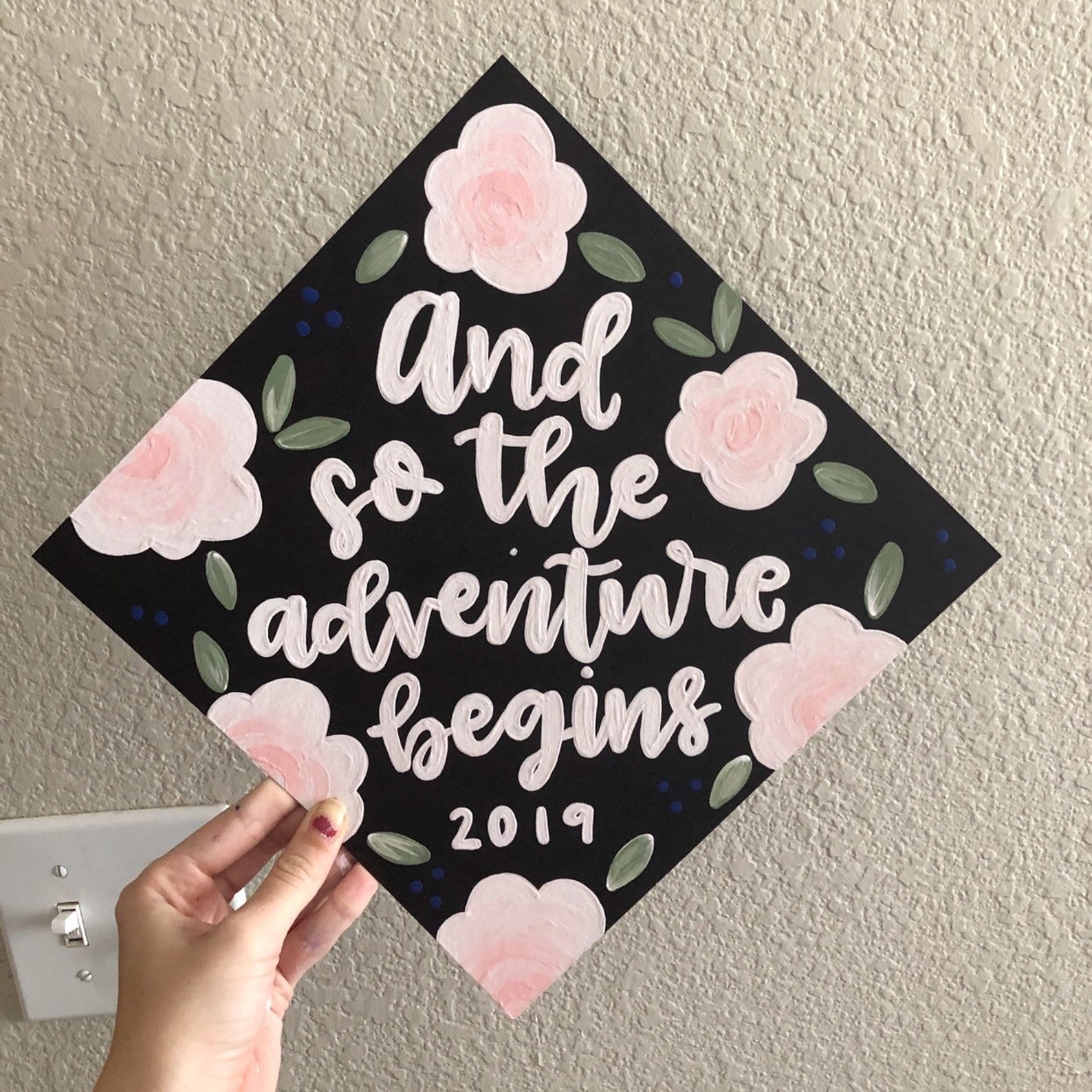 Painted Graduation Cap- Custom Graduation Cap Topper- Teacher ...