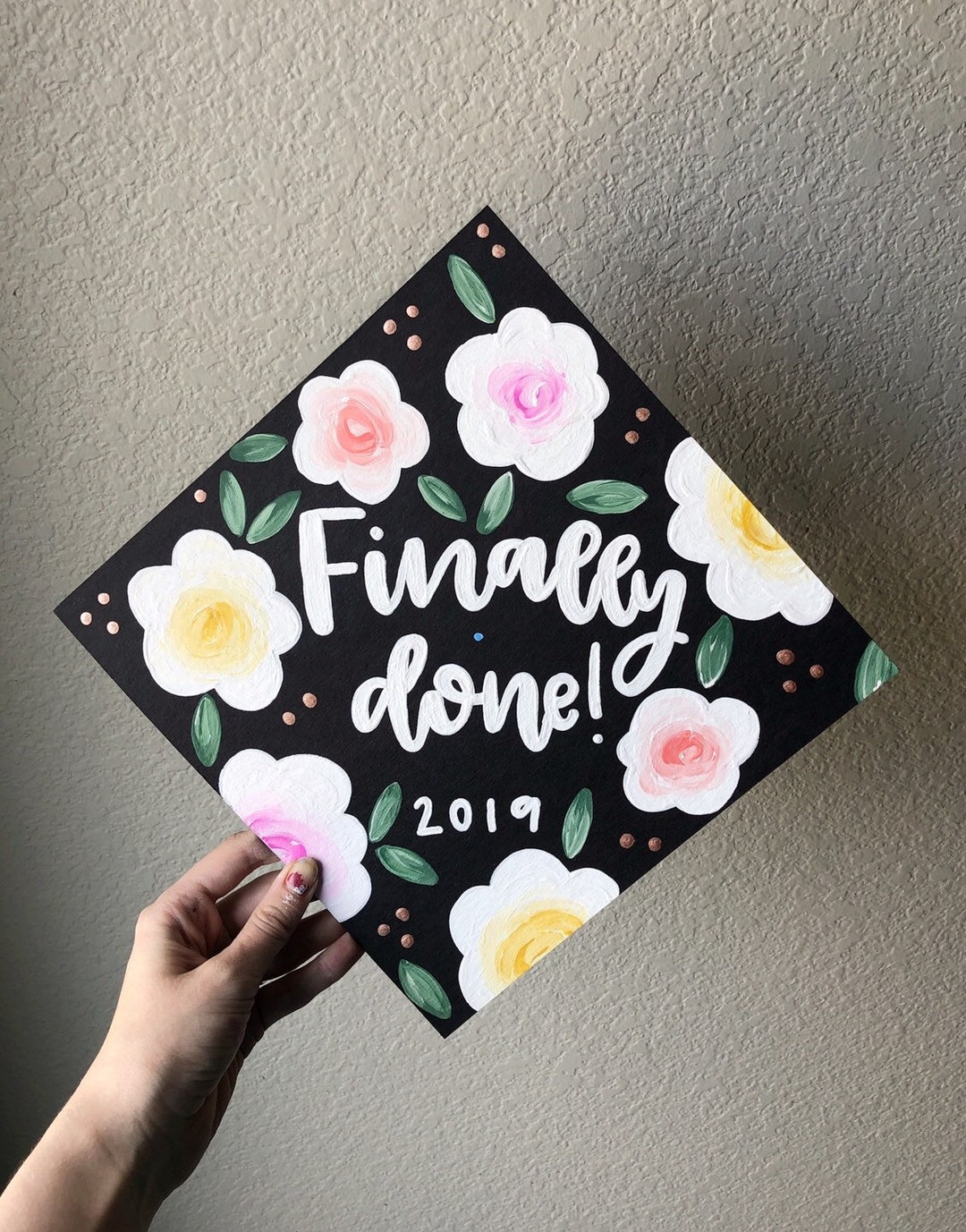 Painted Graduation Cap- Custom Graduation Cap Topper- Teacher ...