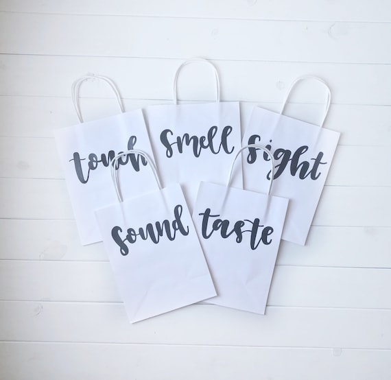 Five senses gift bags 5 senses Valentines Day gift bags | Etsy