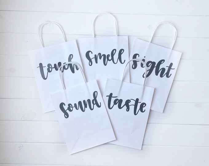 Five Senses Gift Bags- 5 Senses Valentine’s Day Gift Bags- Senses Gift ...