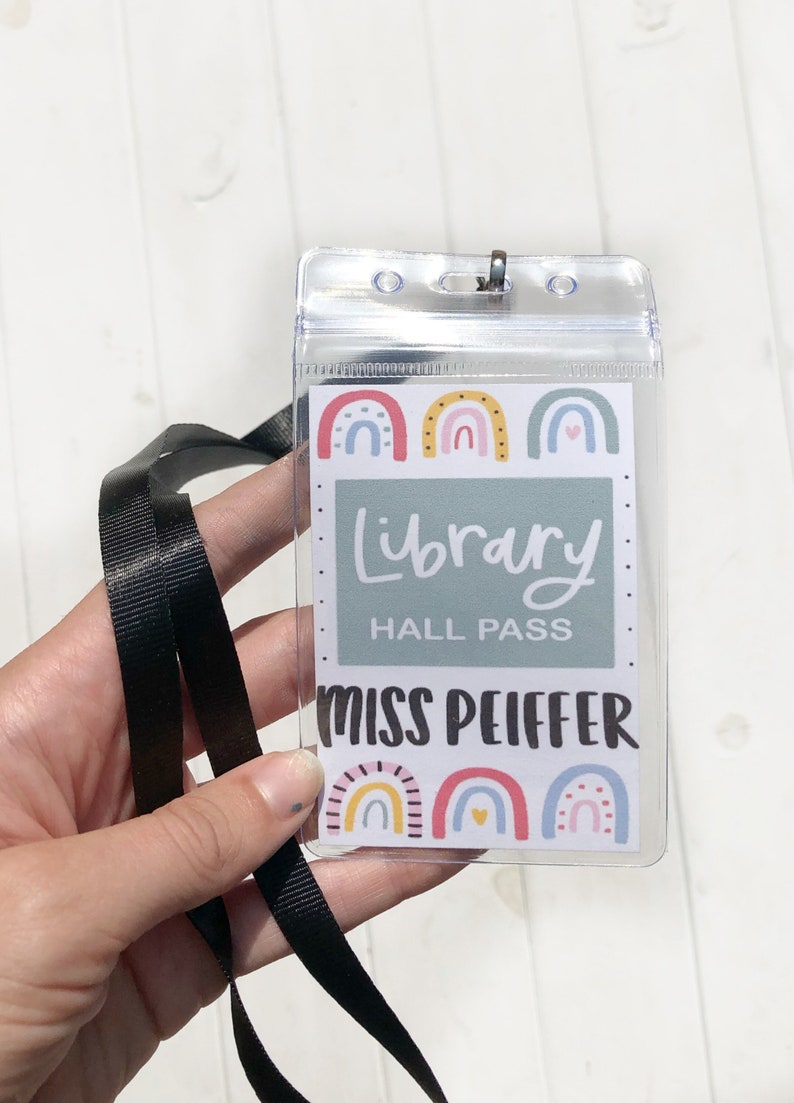 Classroom Hall Pass- Hall Pass Lanyard Set- Teacher Hall Pass- Custom ...