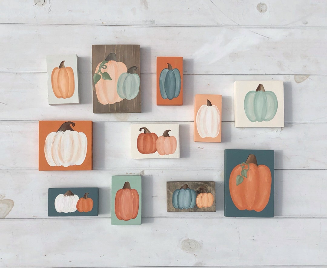 Fall Mini Wood Sign- Fall Signs- Mini Fall Signs- Pumpkin Signs- Mini ...