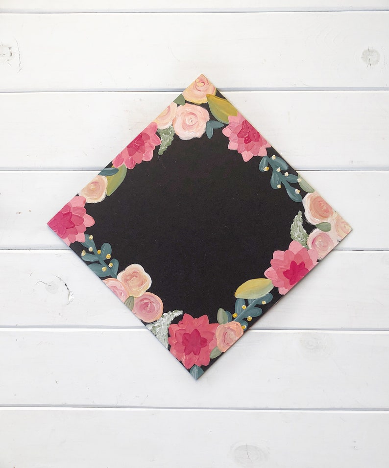 Painted Graduation Cap Floral Graduation Cap Hand Painted - Etsy
