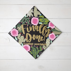 Painted Graduation Cap- Custom Graduation Cap Topper- Cactus Graduation ...