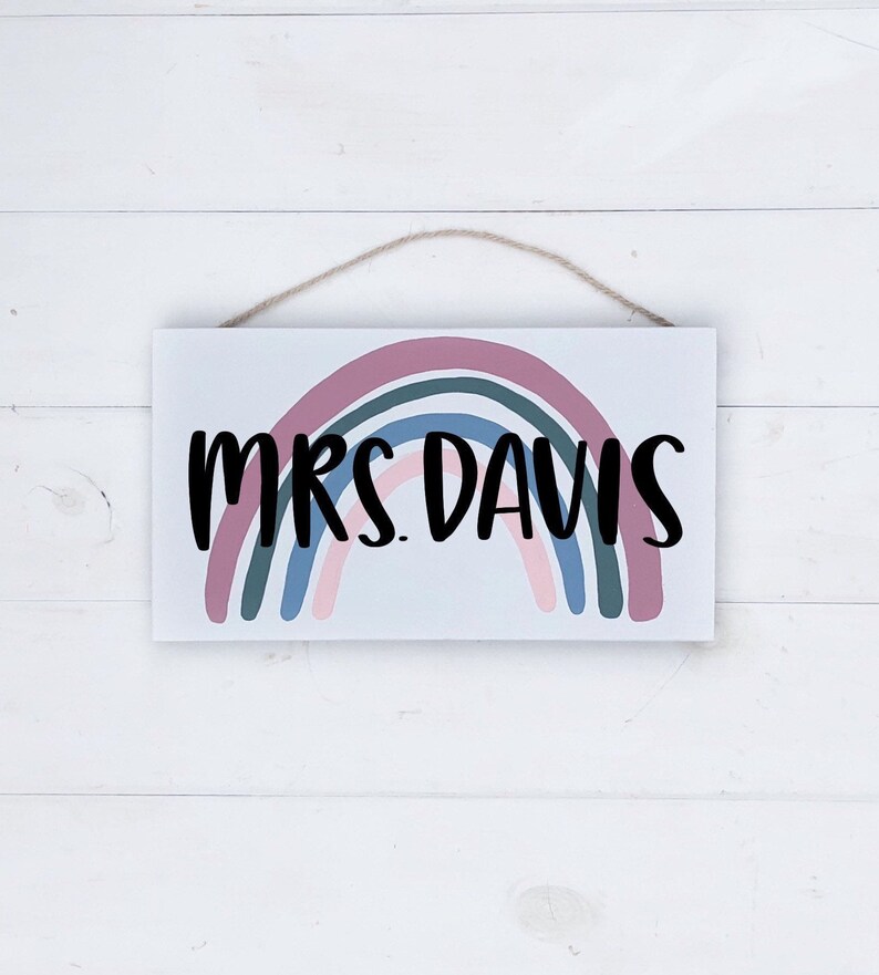 Teacher Name Sign- Custom Teacher Name Sign- Teacher Gift- Teacher Door ...