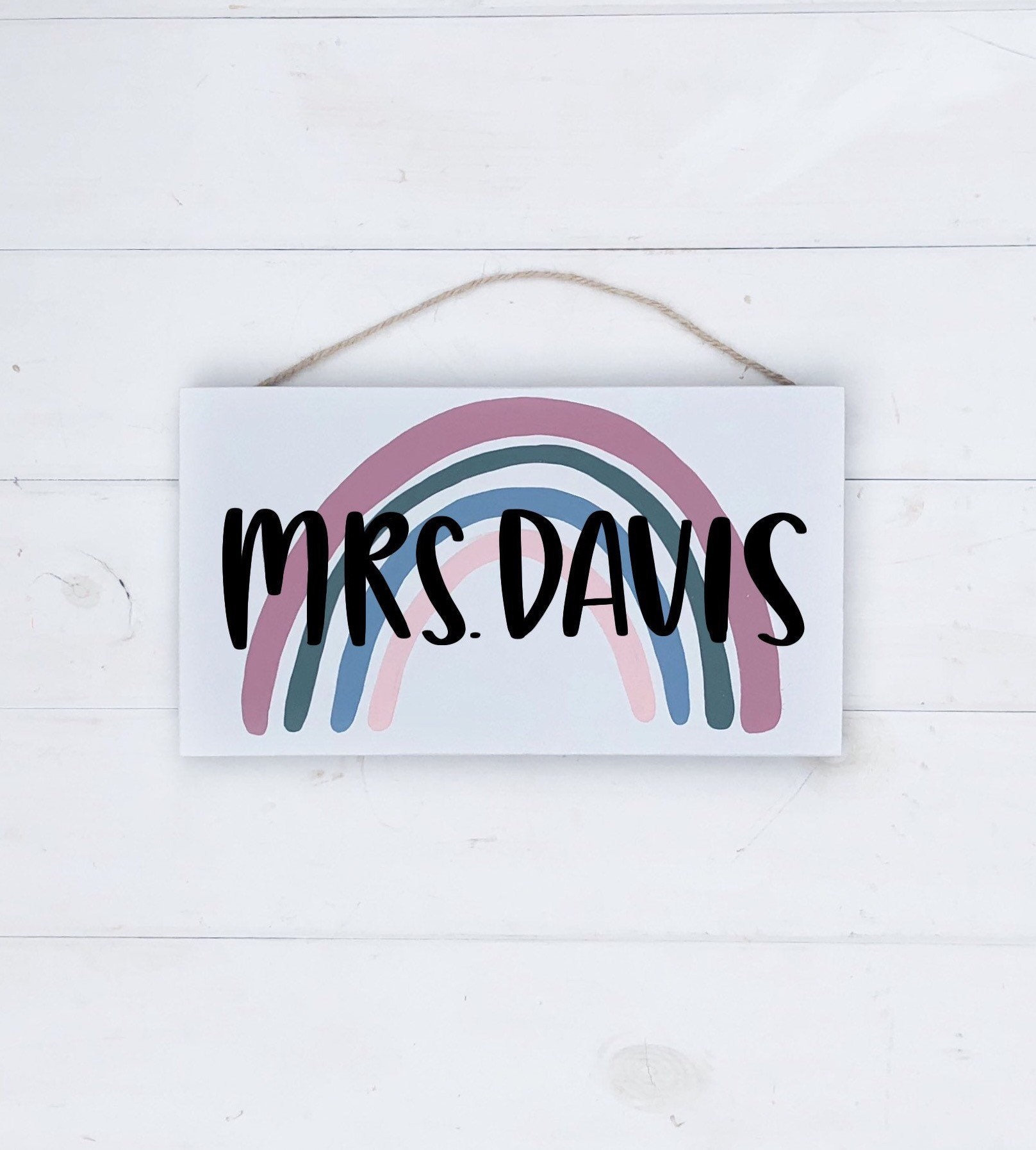 Teacher name sign custom teacher name sign teacher gift | Etsy